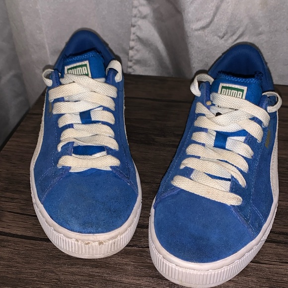 Puma | Shoes | Puma Suede Blue Shoes | Poshmark